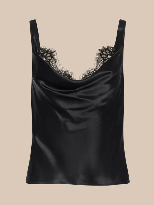 L'Agence Evadne Silk Lace Camisole