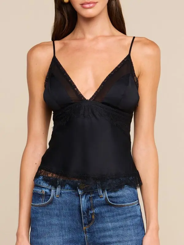 L'Agence Elka Satin Lace Camisole