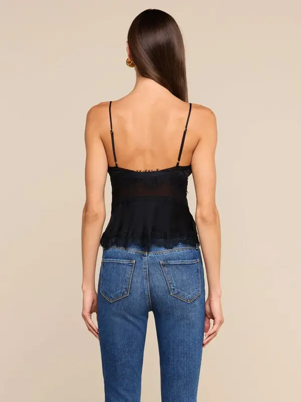 L'Agence Elka Satin Lace Camisole