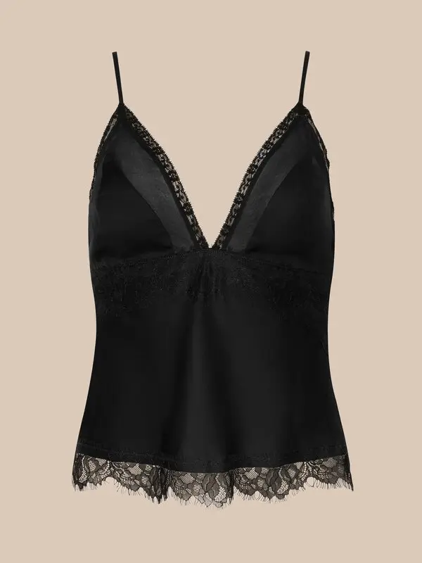 L'Agence Elka Satin Lace Camisole