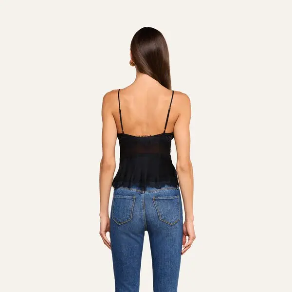 L'Agence Elka Satin Lace Camisole