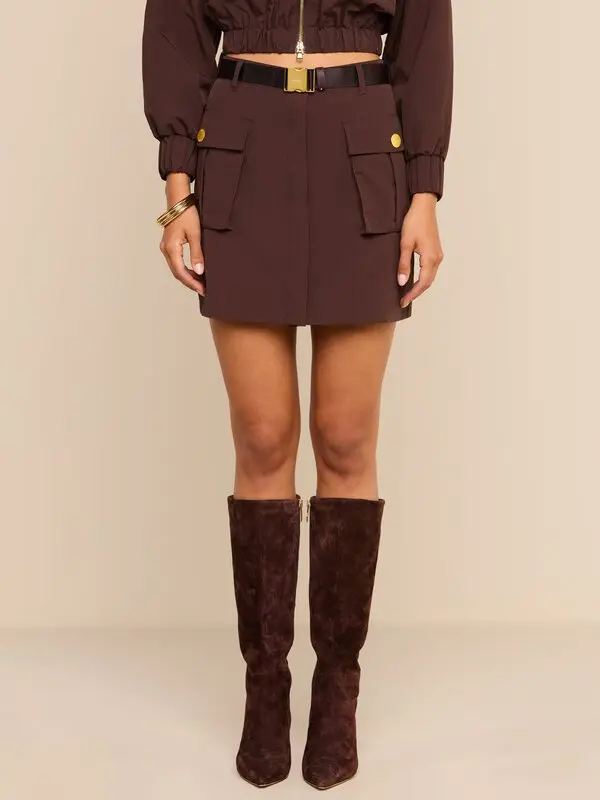 L'Agence Norene Nylon Mini Skirt