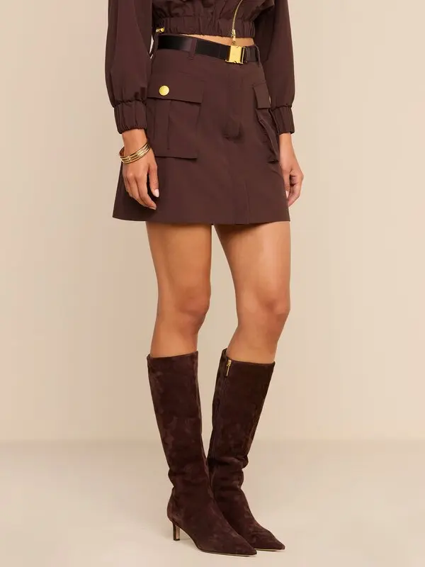 L'Agence Norene Nylon Mini Skirt