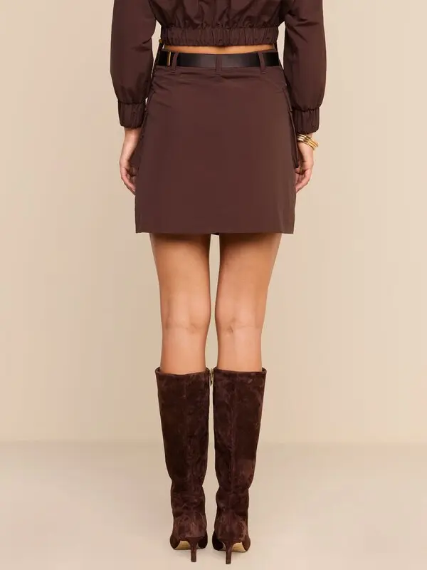 L'Agence Norene Nylon Mini Skirt