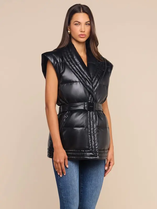 L'Agence Ignis Puffer Vest - Black
