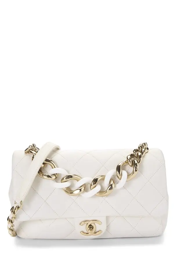 Chanel Quilted Lambskin Elegant 'cc' Flap Bag Small
