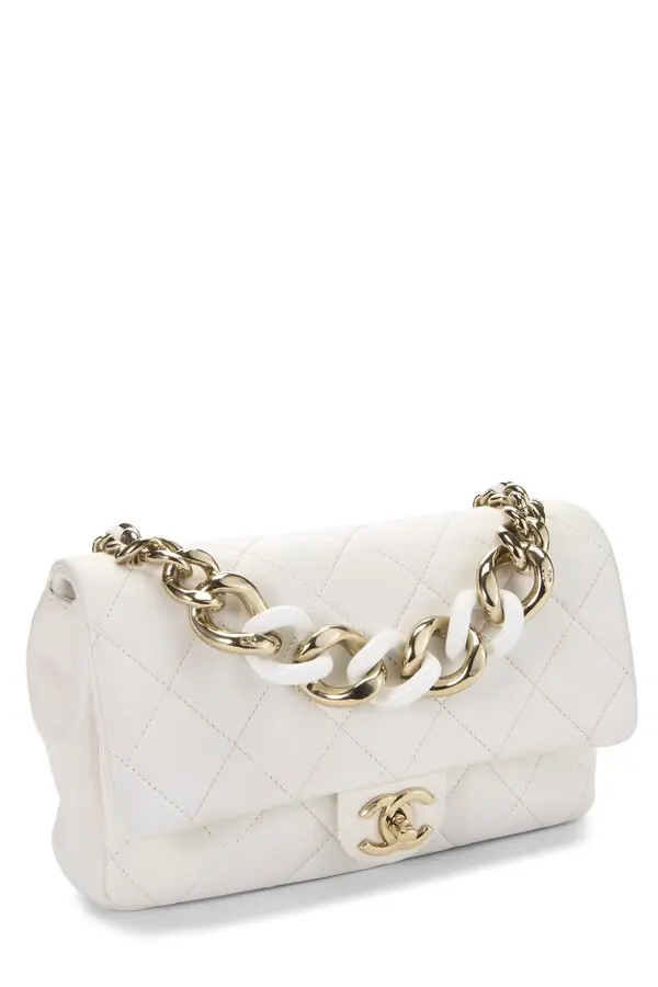Chanel Quilted Lambskin Elegant 'cc' Flap Bag Small