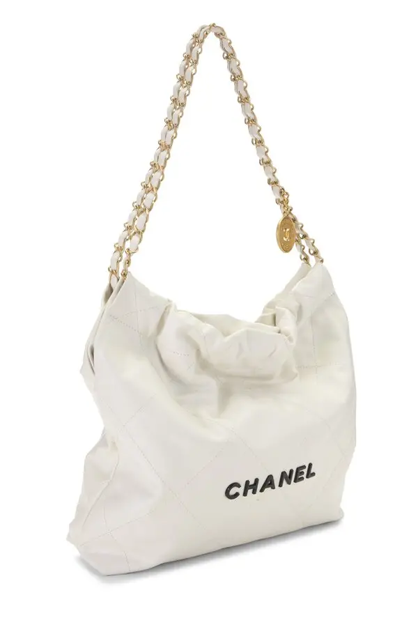 Chanel Shiny Calfskin 22 Hobo Small