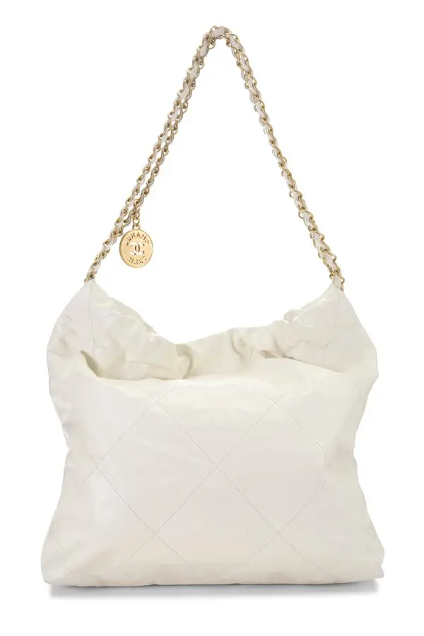 Chanel Shiny Calfskin 22 Hobo Small