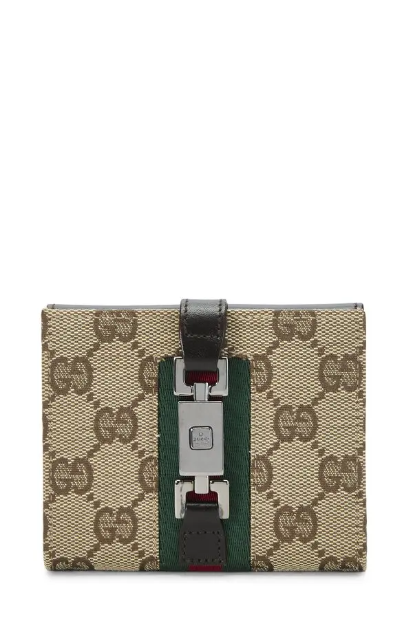 Gucci Brown Original Gg Canvas Jackie Compact Wallet