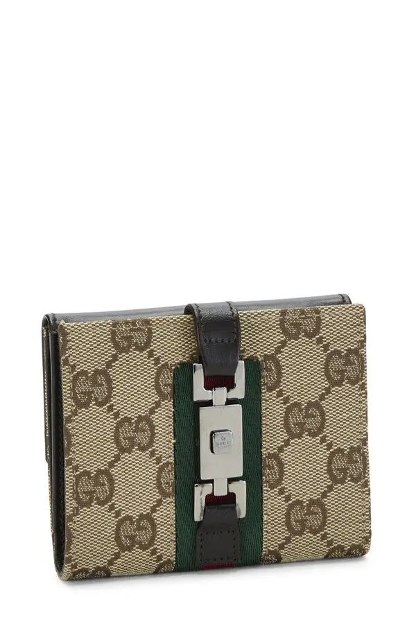 Gucci Brown Original Gg Canvas Jackie Compact Wallet