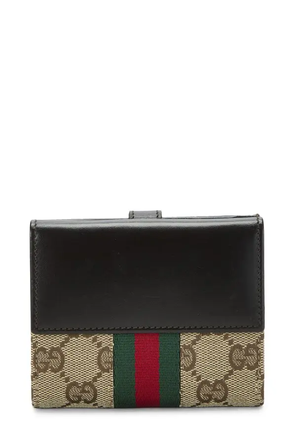 Gucci Brown Original Gg Canvas Jackie Compact Wallet