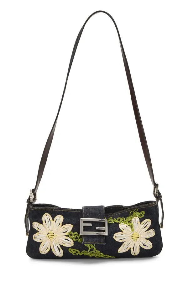 Fendi Embroidered Shoulder Bag