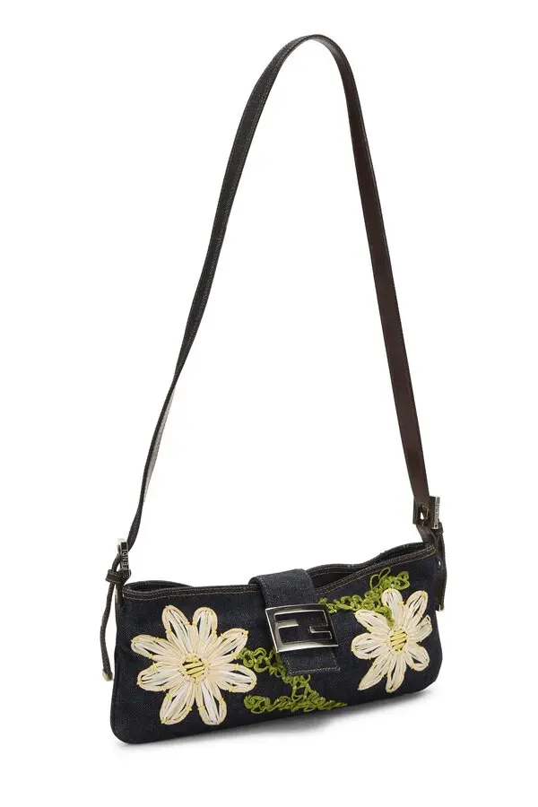 Fendi Embroidered Shoulder Bag