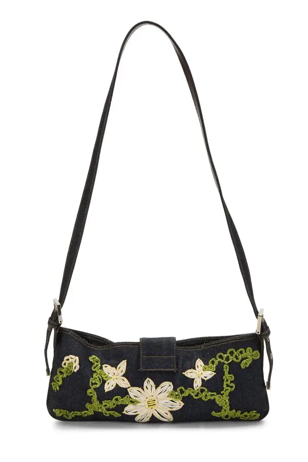 Fendi Embroidered Shoulder Bag