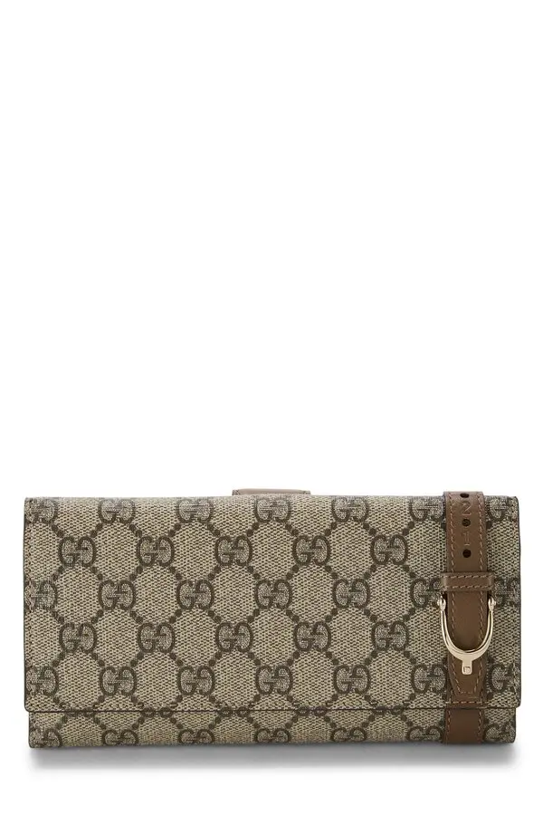 Gucci Original Gg Supreme Canvas Nice Contential Wallet