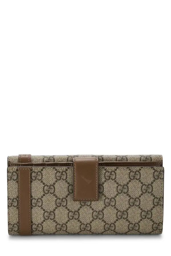 Gucci Original Gg Supreme Canvas Nice Contential Wallet