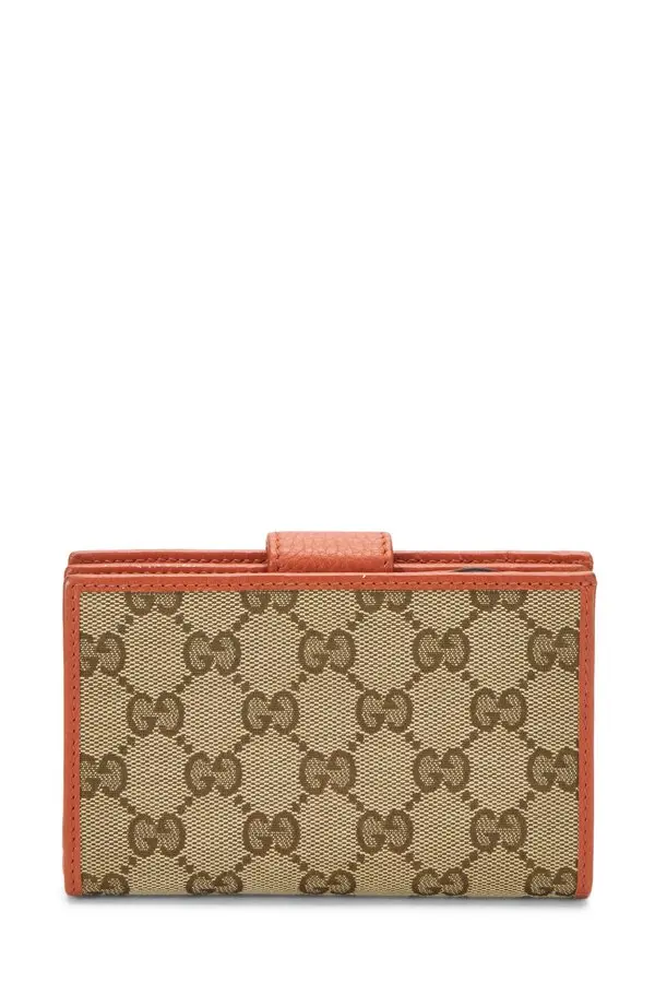 Gucci Orange Original Gg Canvas Wallet