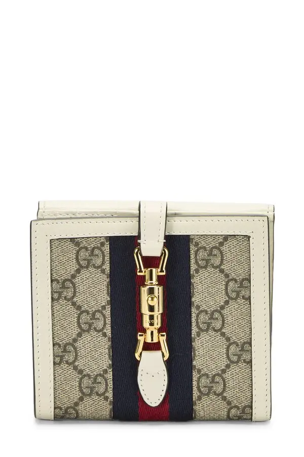 Gucci Gg Supreme Jackie 1961 Flap Wallet