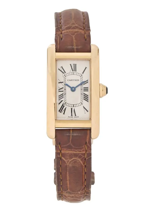 Cartier Gold Tank Américaine Watch - White