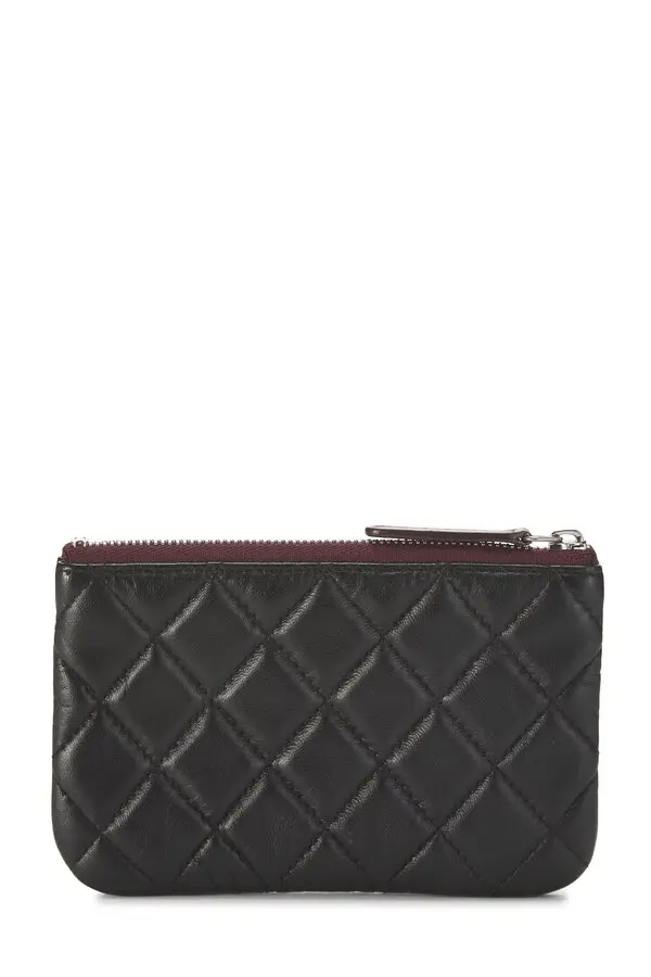 Chanel Quilted Lambskin O Case Zip Pouch
