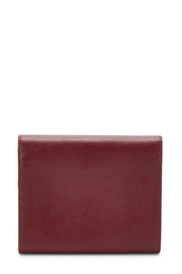 Prada Saffiano Snap Compact Wallet