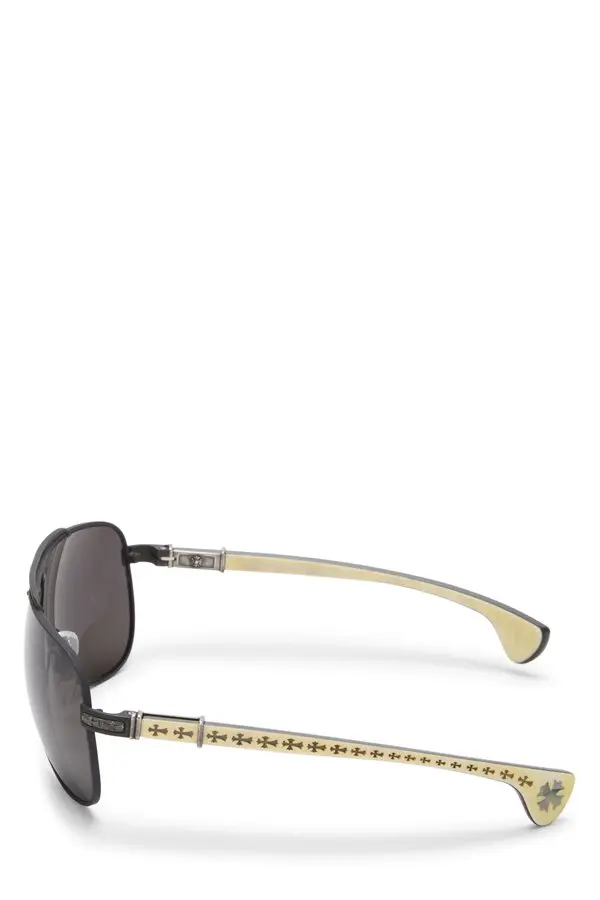 Chrome Hearts Metal Double D Aviator Sunglasses