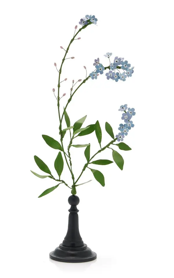 ERBAVOGLIO MILANO Forget-me-not Branch Handcrafted Metal Sculpture