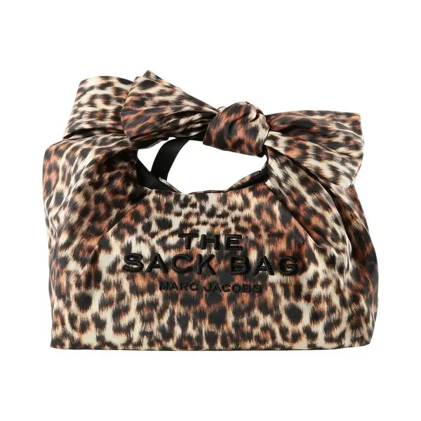 Marc Jacobs The Leopard Nylon Bow Sack Bag /multicolor