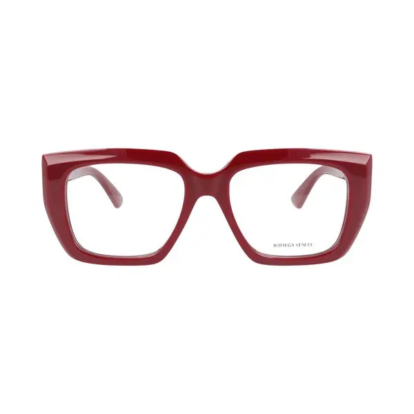 Bottega Veneta Square Frame Eyeglasses 'burgundy