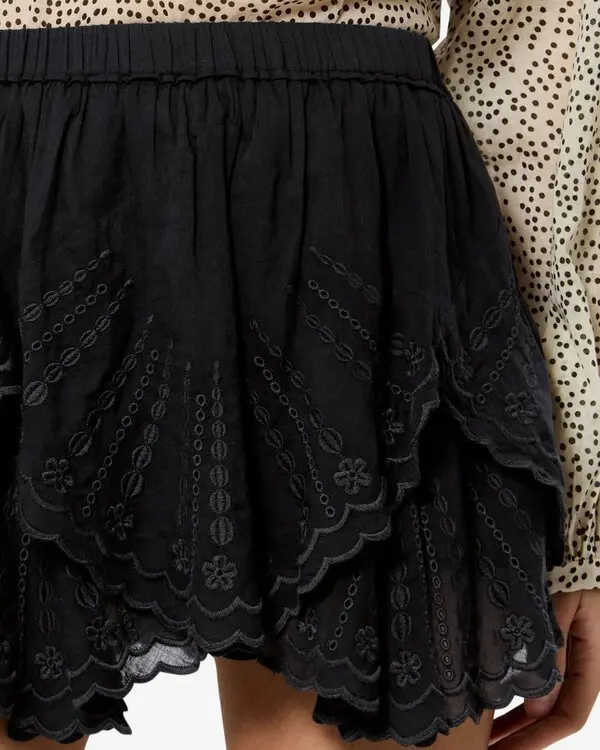 ETOILE Layale Embroidered Cotton Voile Shorts