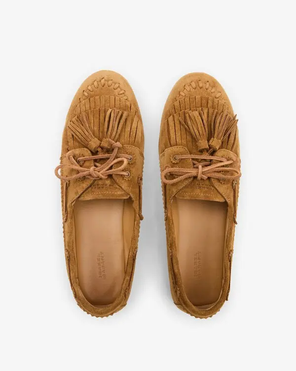 Isabel Marant Étoile Suede Loafers With Tassel And Fringe Detailing - Brown