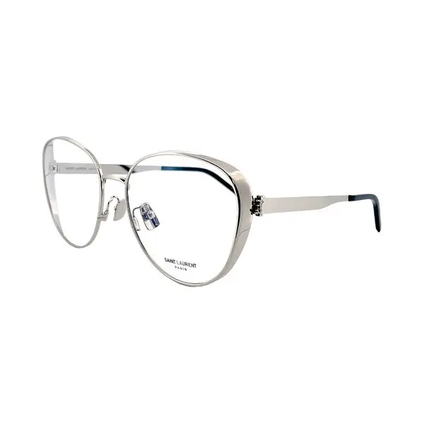 Saint Laurent Round Frame Eyeglasses - Silver