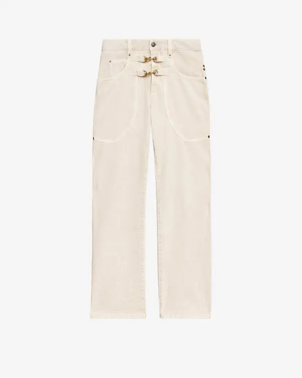 Isabel Marant Étoile Brinley Straight Leg Jeans - Ecru
