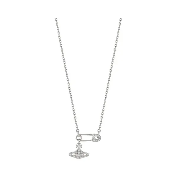 VIVIENNE WESTWOOD Lucrece Pendant 'platinum/white - Silver