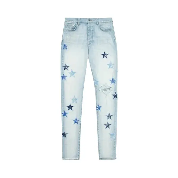 Amiri Bandana Star Jean 'light Indigo