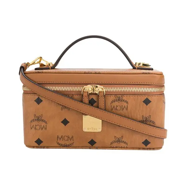 Mcm Aren Vi Mini Crossbody Bag 'cognac