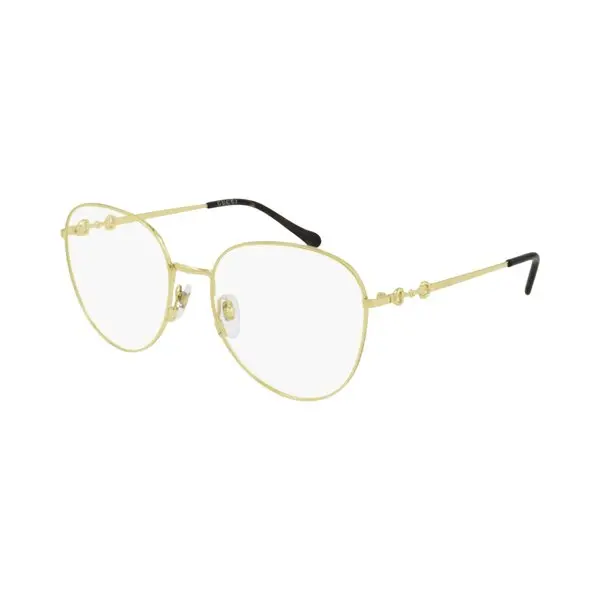 Gucci Tone Round Frame Eyeglasses