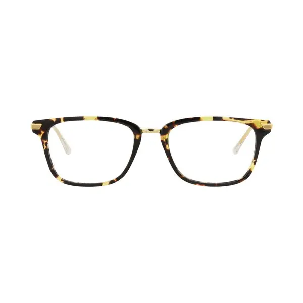 Bottega Veneta Square-frame Acetate Optical Frames 'havana Gold Transparent