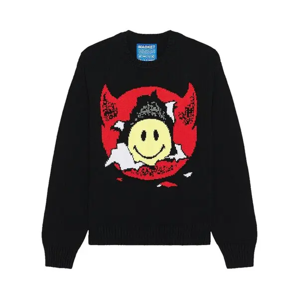 MARKET Smiley Inner Peace Sweater - Black