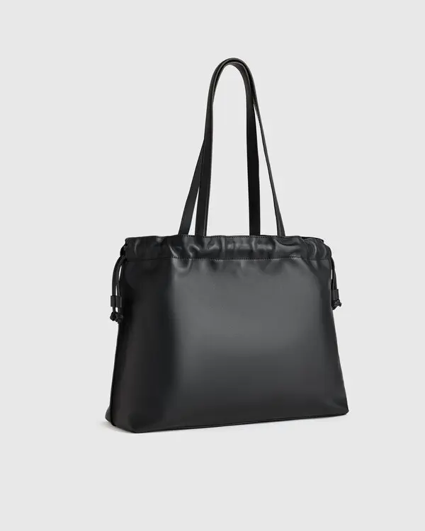 Quince Marcella Drawstring Tote - Black