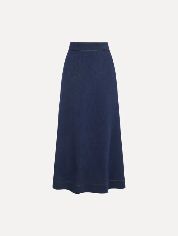 Oscar De La Renta Wool Midi Skirt