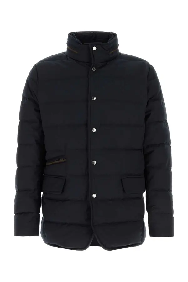 MOORER Down Jacket In Polyester Blend - Blue