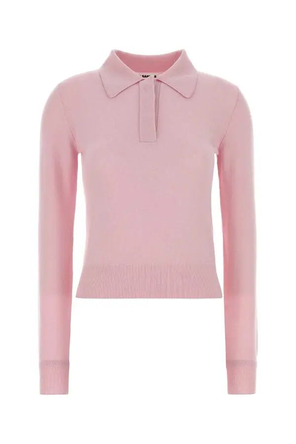 JIL SANDER Wool Polo Shirt 100% Virgin Wool