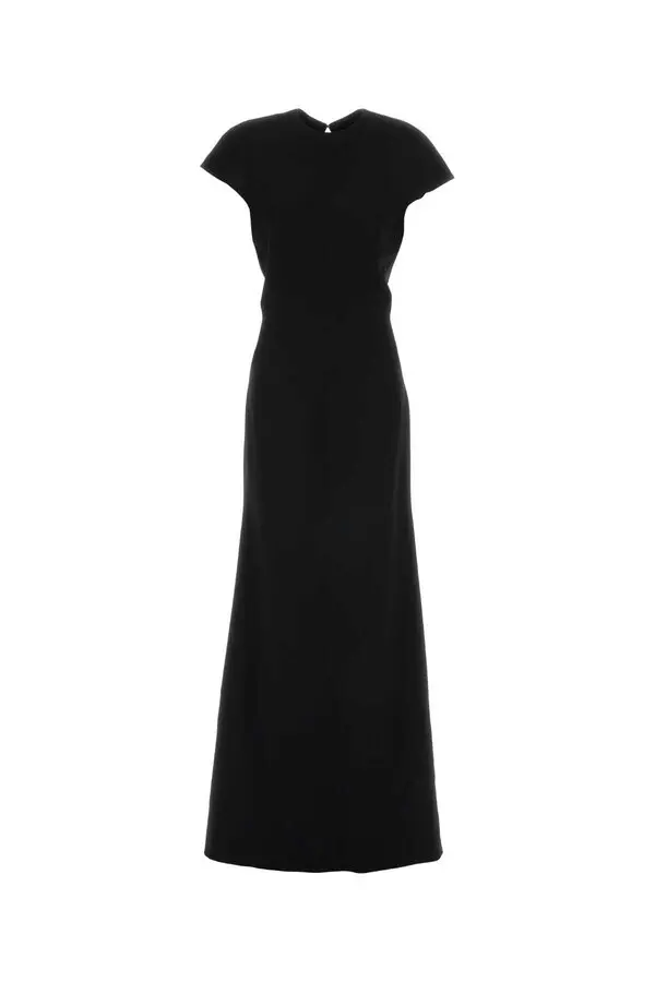 JIL SANDER Sable Virgin Wool Long Dress