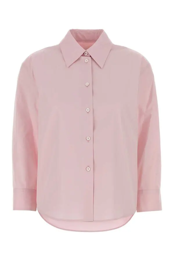 JIL SANDER Cotton Poplin Button-up Shirt - Pink