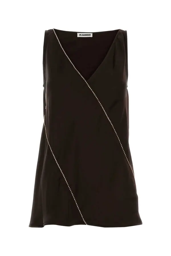 JIL SANDER Embellished Viscose Top