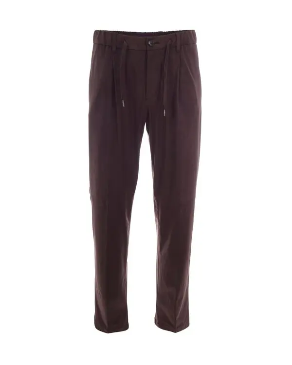 Herno Slim-fit Drawstring Trousers - Marrone Scuro