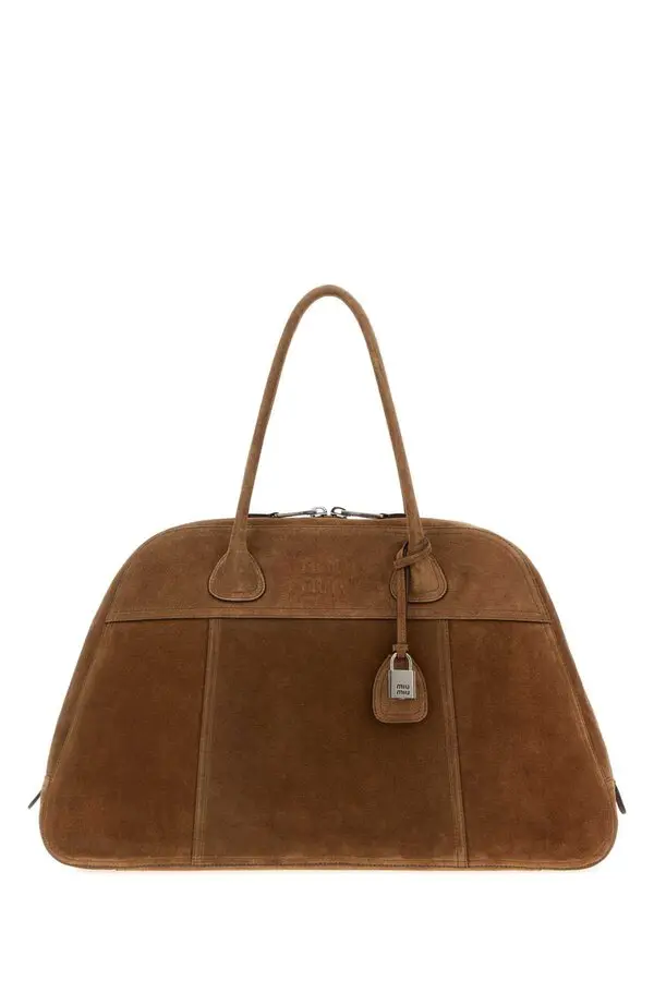 Miu Miu Vivant Suede Handbag - Brown