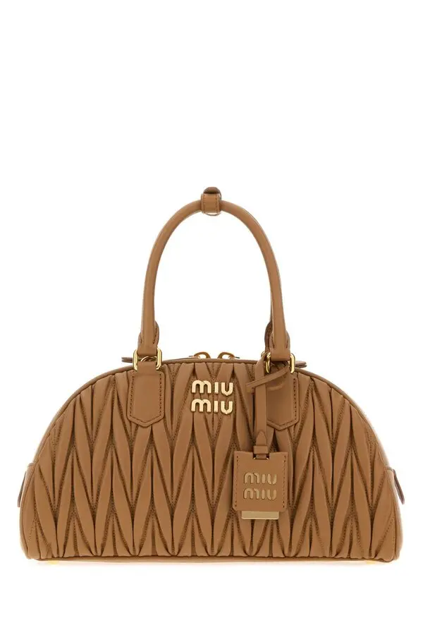Miu Miu Arcadie Nappa Leather Handbag Adjustable Shoulder Strap
